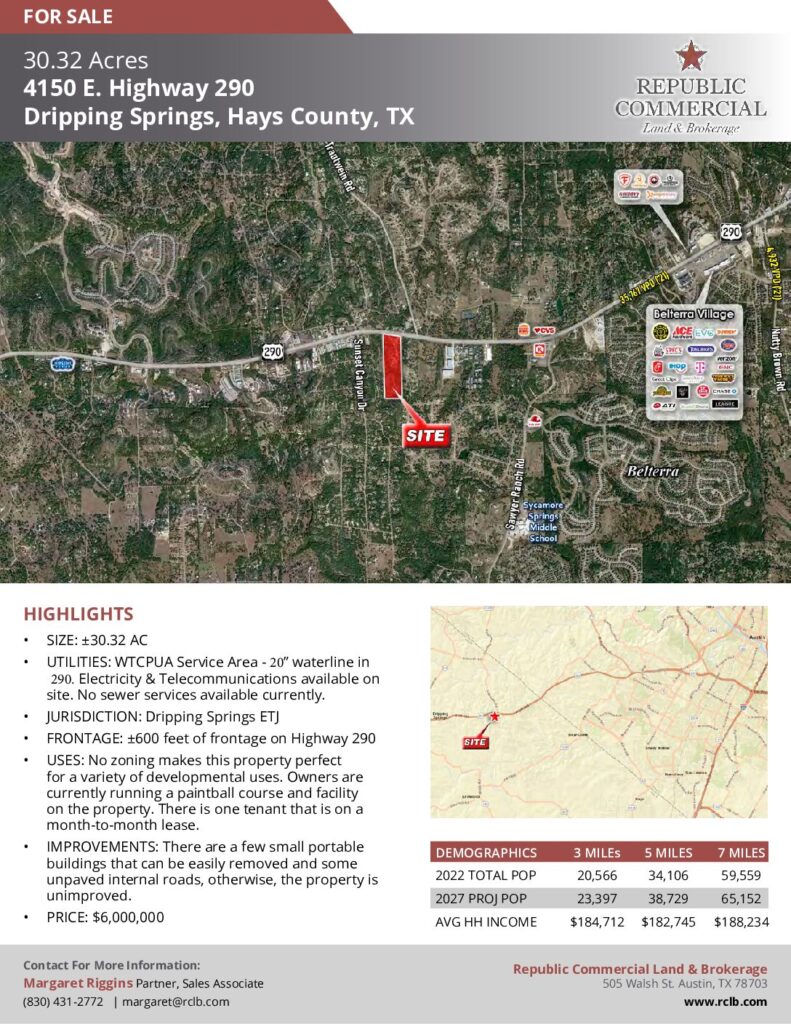 30 Acres Hwy 290 - Republic Commercial Land & Brokerage