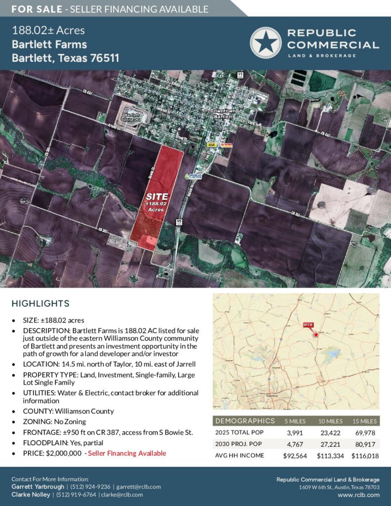 Bartlett Farms - Republic Commercial Land & Brokerage